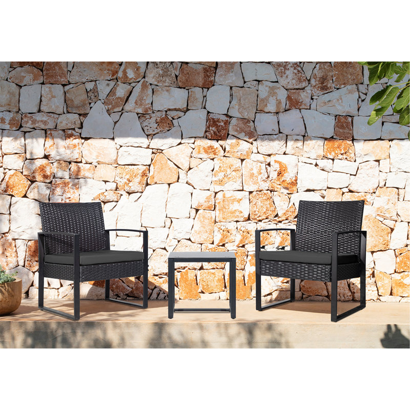 Ebern Designs Moncure 3 Piece Seating Group with Cushions & Reviews ...